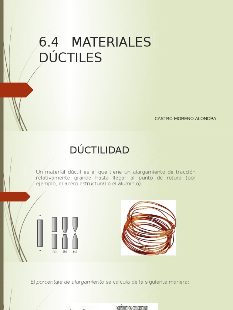Materiales Dúctiles y su Ductilidad | PDF
