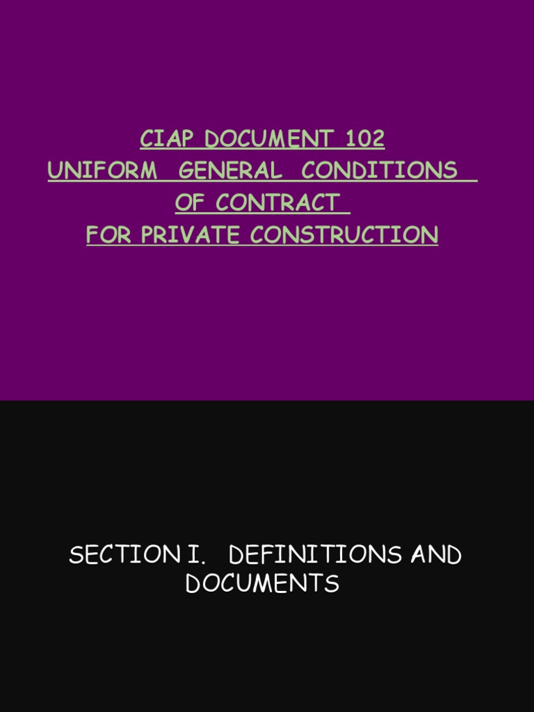 15 Ciap Doc 102 Section 1-5 Robin | PDF | General Contractor | Surety Bond