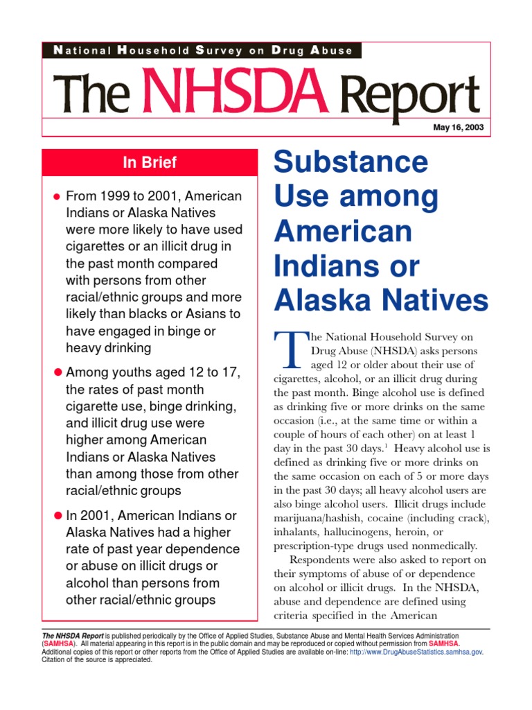 Substance Use Among American Indians or Alaska Natives: in Brief ...