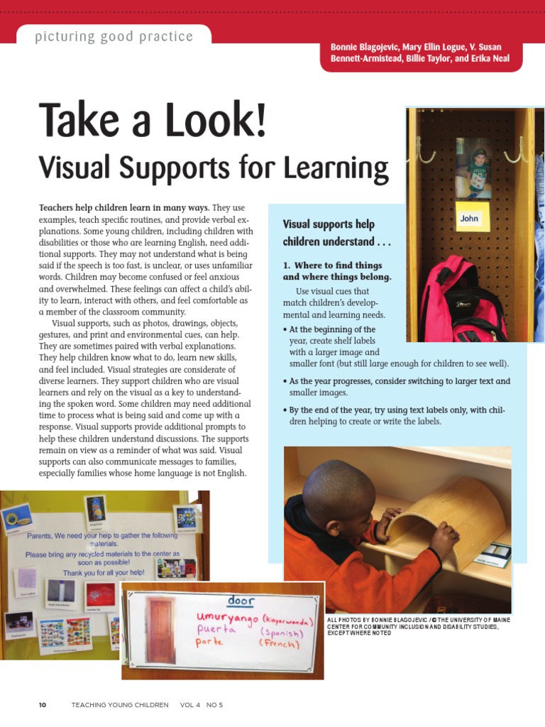 Take A Look Visual Supports For Learning | PDF | Multilingualism | Learning