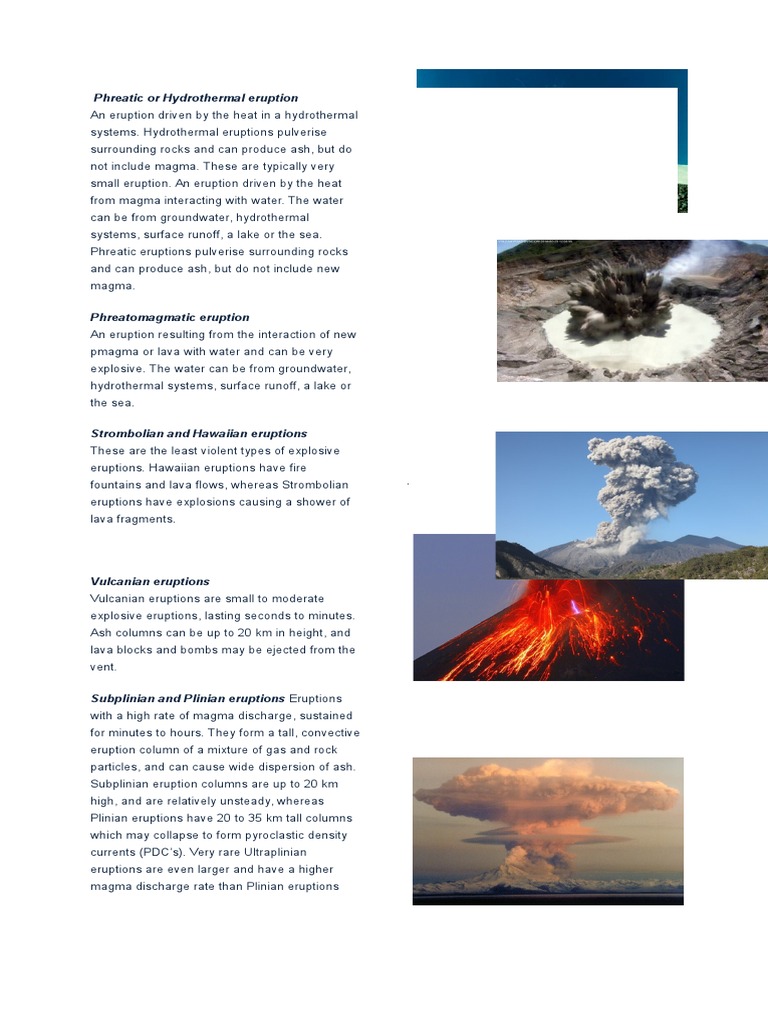 Phreatic or Hydrothermal Eruption | PDF