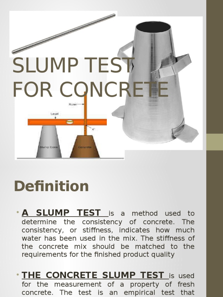 Slump Test For Concrete | PDF | Concrete | Engineering