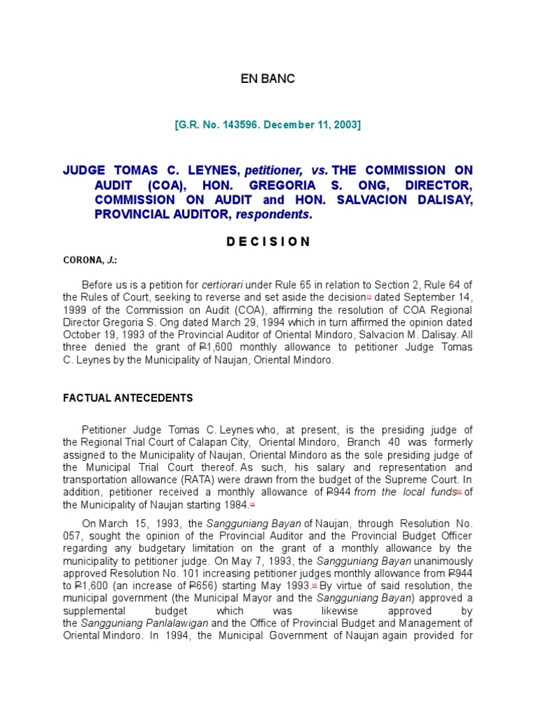 Leynes v. COA Statcon | PDF | Statutory Interpretation | Repeal