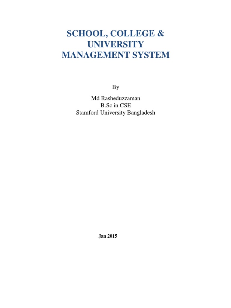 School, College & University Management System: by MD Rasheduzzaman B ...