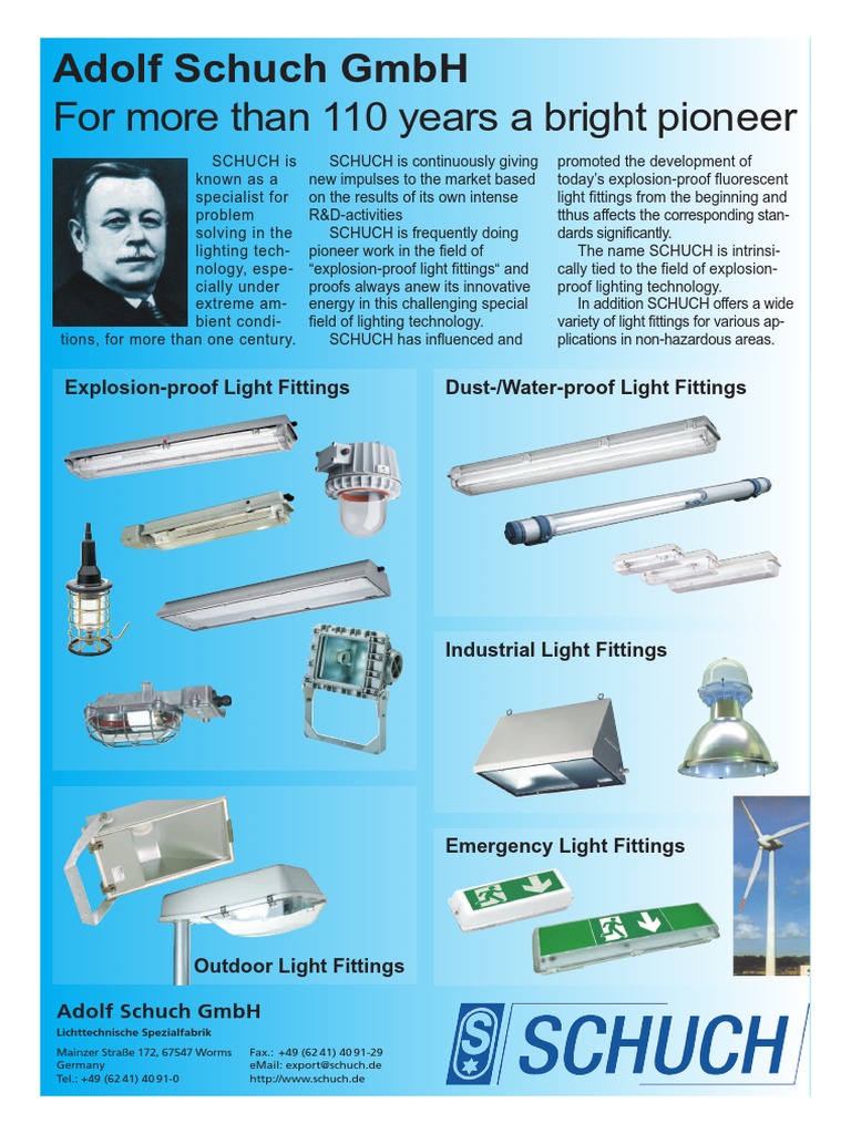 For More Than 110 Years A Bright Pioneer: Adolf Schuch GMBH | PDF