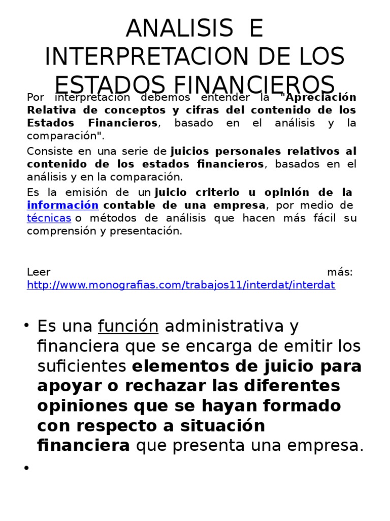 Analisis e Interpretacion de Los Estados Financieros Tarea 4 | Estado financiero | Toma de ...