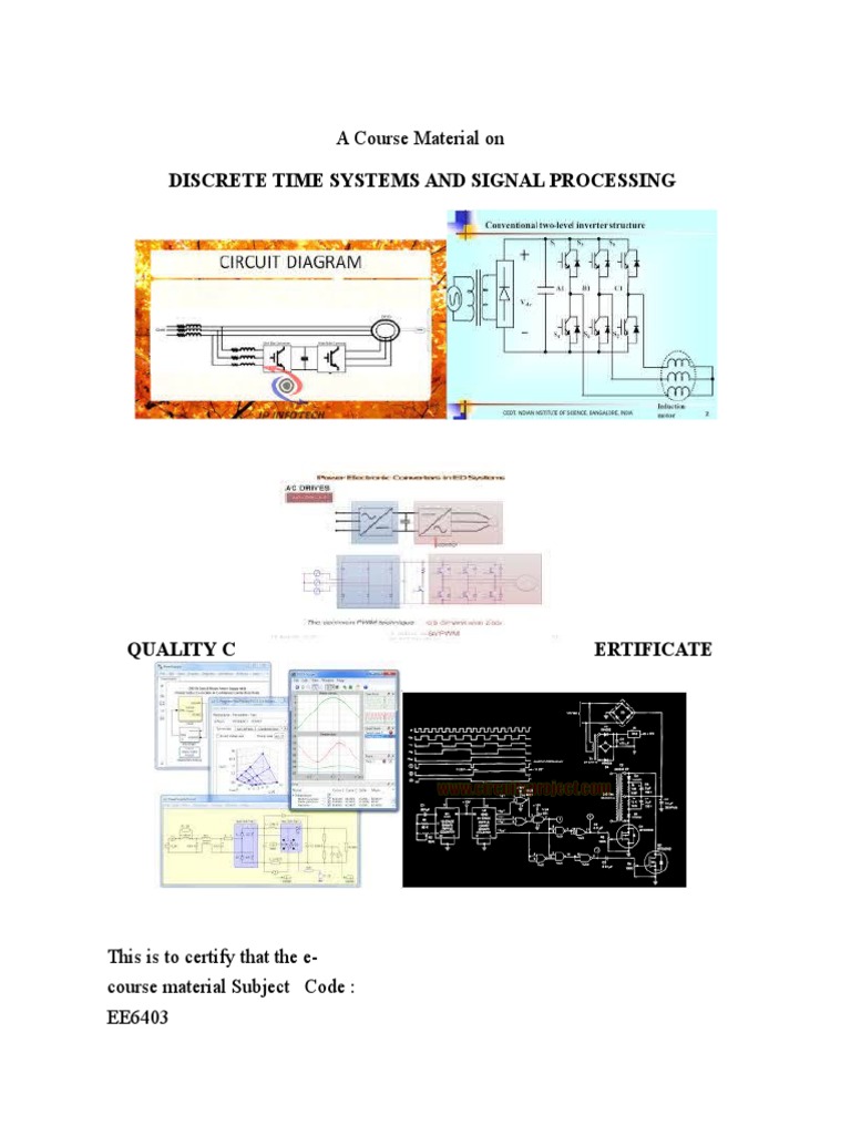 A Course Material On DSP | PDF | Digital Signal Processing | Analog To Digital Converter