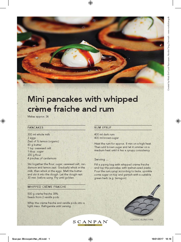 Scanpan Blinis A5 UK TRYK PDF | PDF | Pancake | Butter