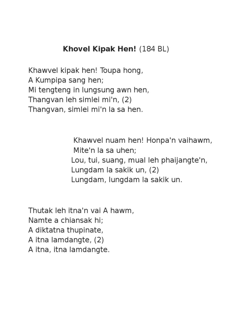 Khovel Kipak Hen 184 BL | PDF