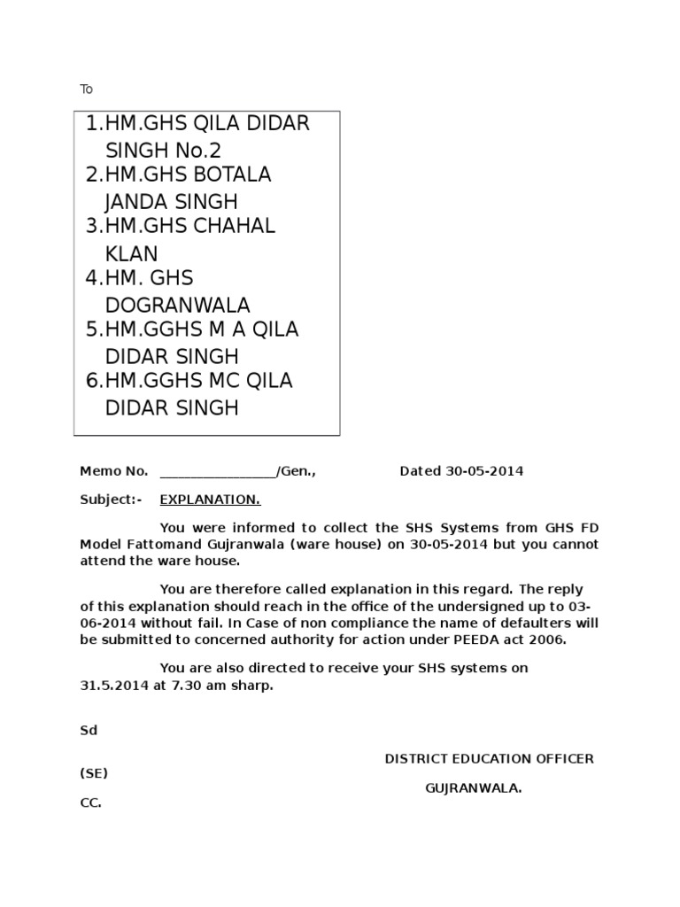 Explanation Regarding SHS | PDF