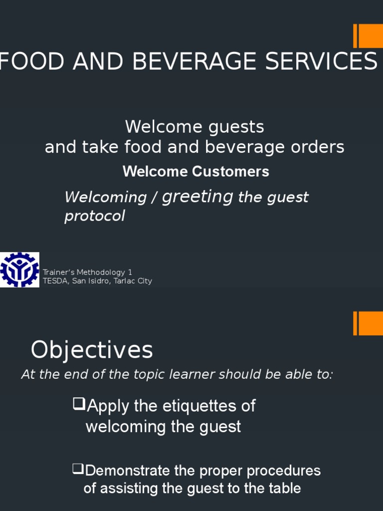 Welcoming Guest | PDF | Foodservice | Restaurant And Catering