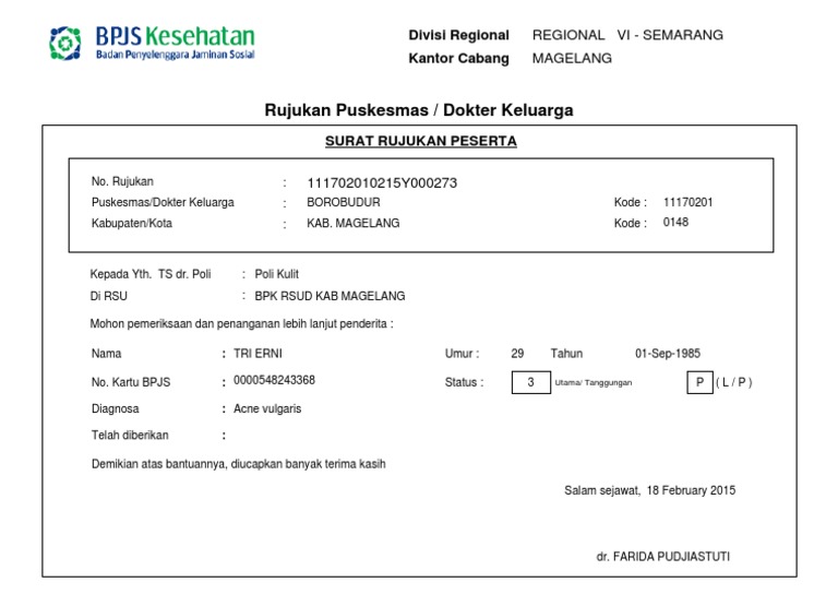Surat Rujukan Bpjs | PDF | Kesehatan Holistik
