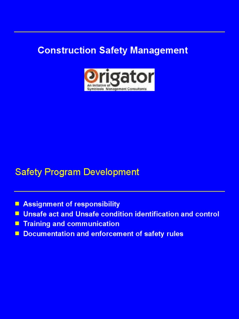Construction Safety Management | PDF | Occupational Safety And Health ...