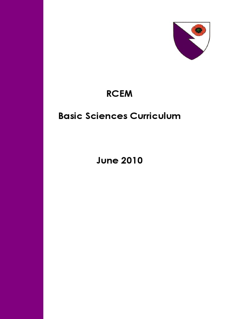 FRCEM Basic Sciences Curriculum | PDF