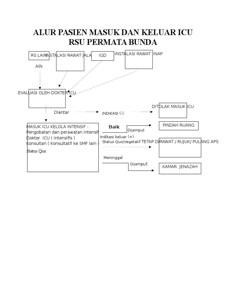 Alur Pasien Masuk Dan Keluar Icu | PDF | Sains & Matematika