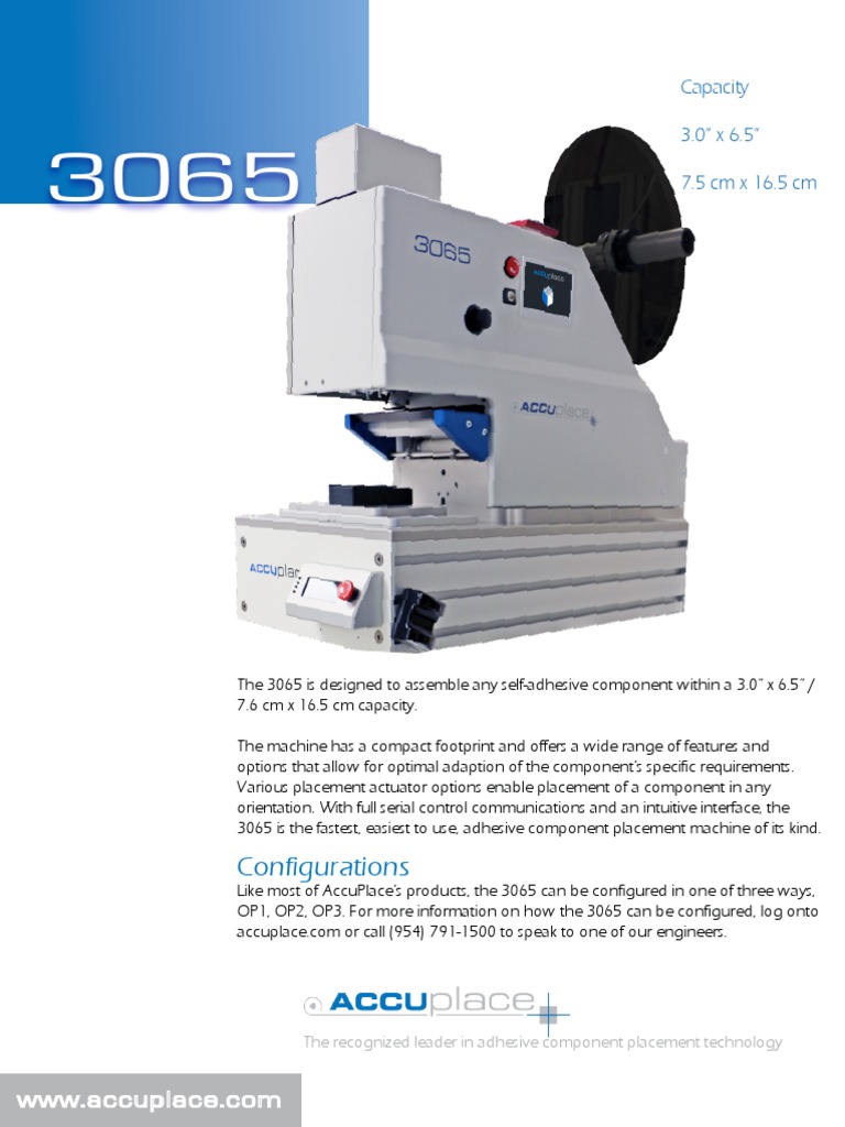 AccuPlace 3065 | PDF | Manufactured Goods | Science