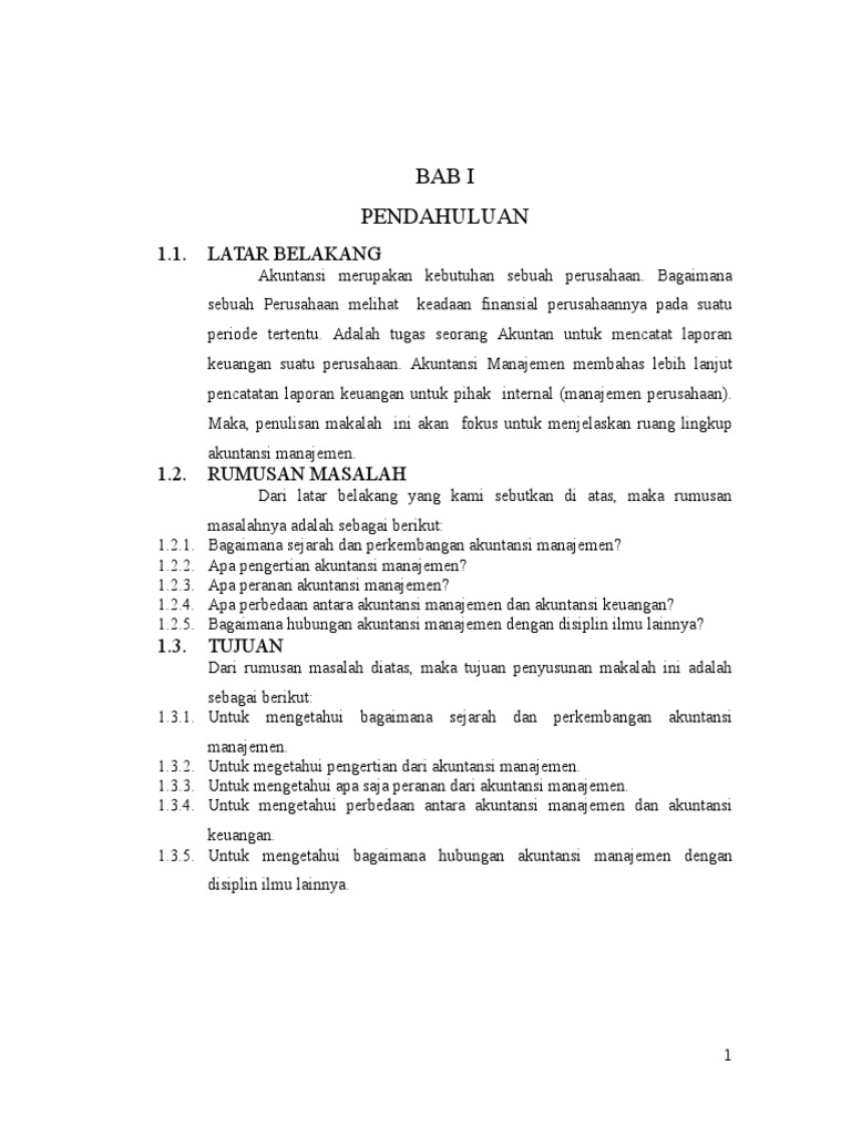 Makalah Akuntansi Manajemen | PDF