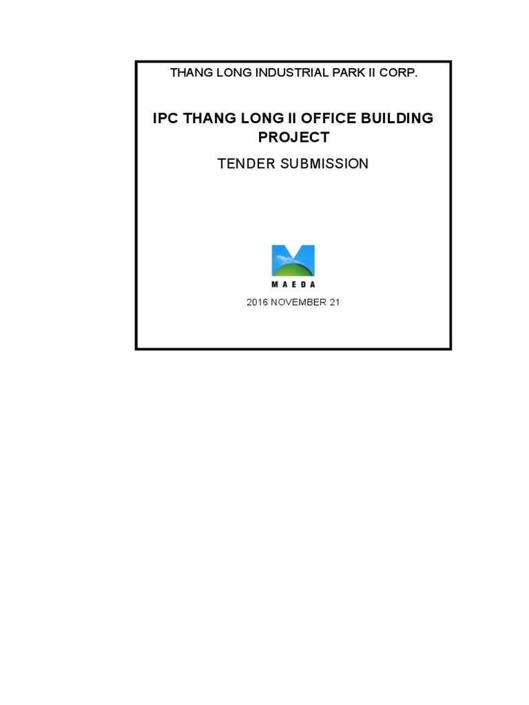 Ipc Thang Long Ii Office Building Project: Tender Submission | PDF