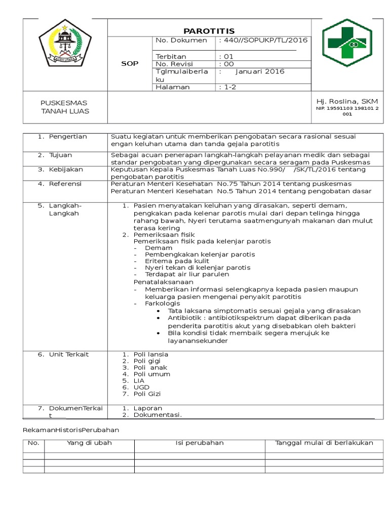 Tatalaksana dan Pengobatan Parotitis | PDF | Kesehatan Holistik