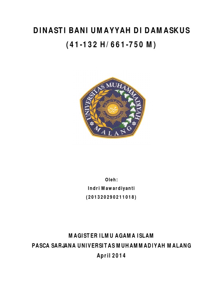Dinasti Bani Umayyah Di Damaskus PDF | PDF