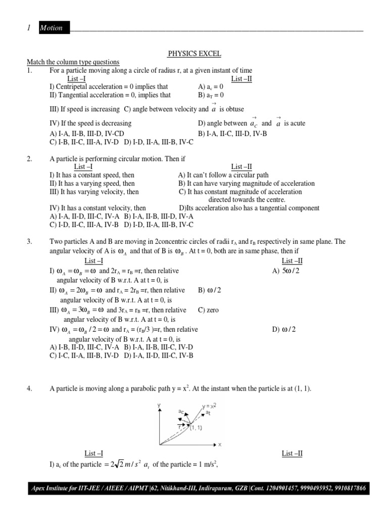 Motion Physics Excel | PDF | Acceleration | Force