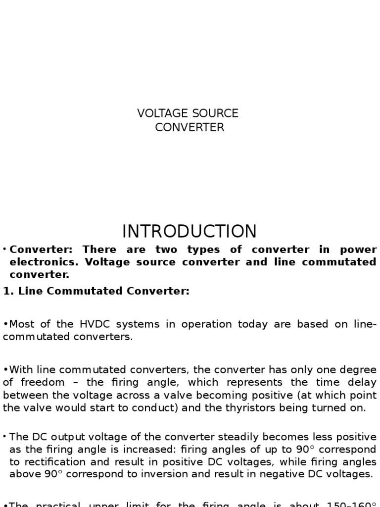 Voltage Source Converter | PDF | High Voltage Direct Current | Rectifier