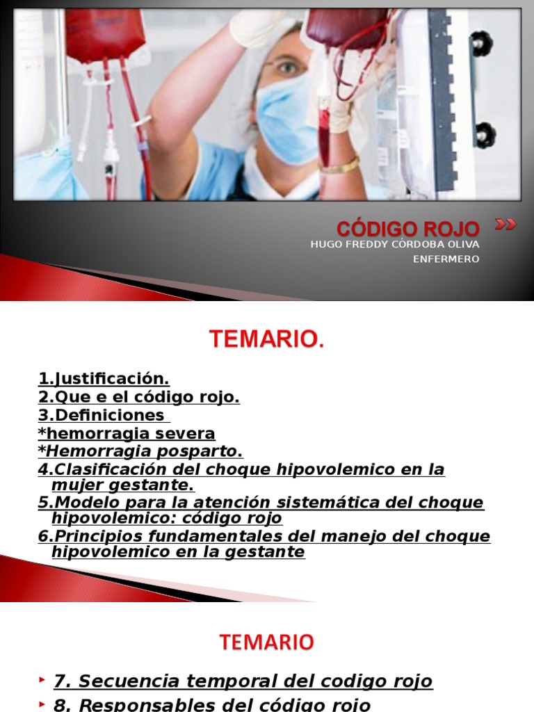 Codigo Rojo | PDF | Choque (circulatorio) | Medicina CLINICA