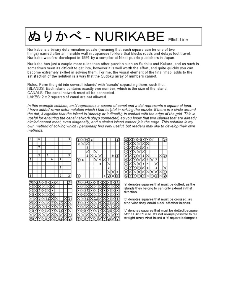 Nikoli Puzzles | PDF | Logic Puzzles | Recreational Mathematics