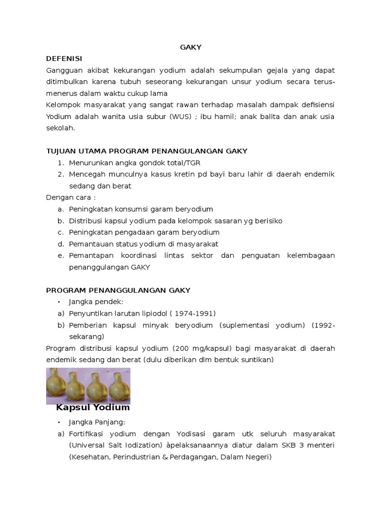 Penanggulangan Kekurangan Yodium | PDF