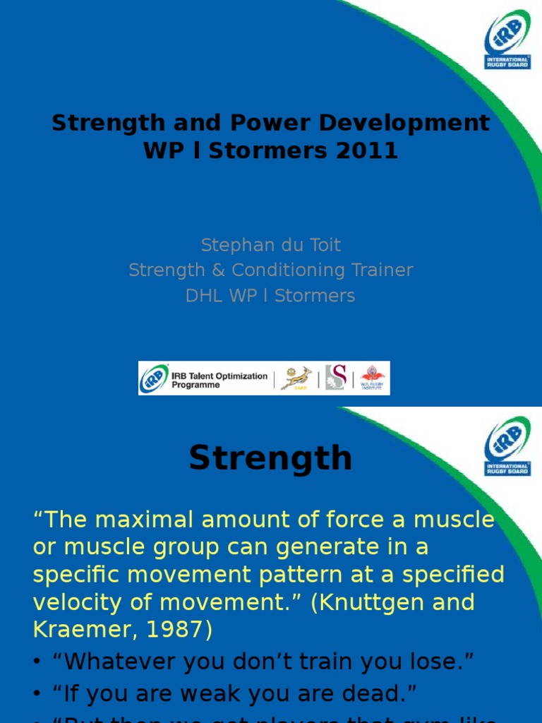 Strength & Power Development | PDF | Sports | Recreation