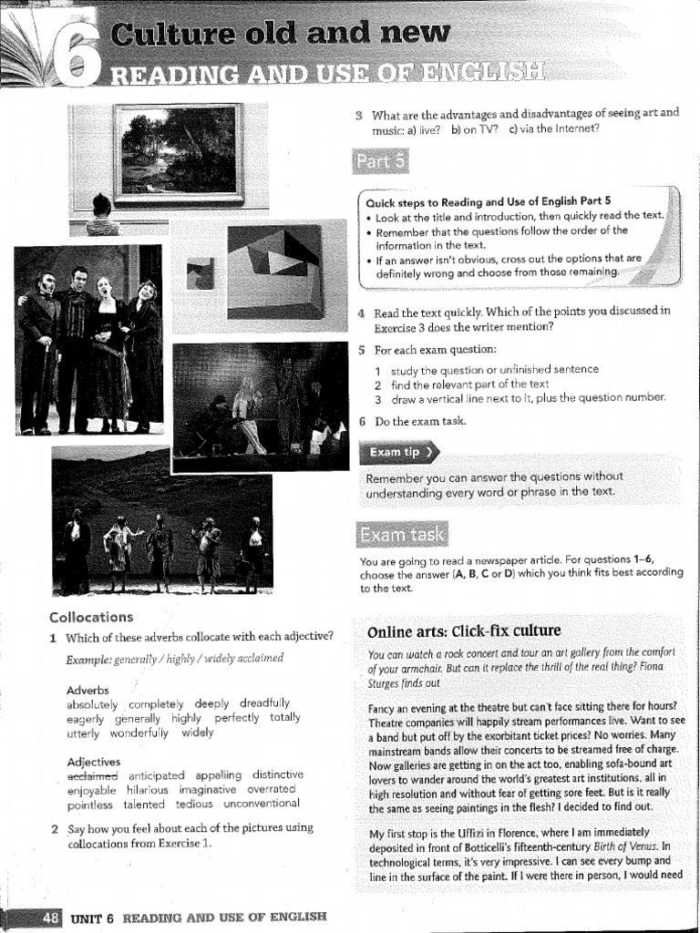 Compact Advanced Unit 6 PDF | PDF