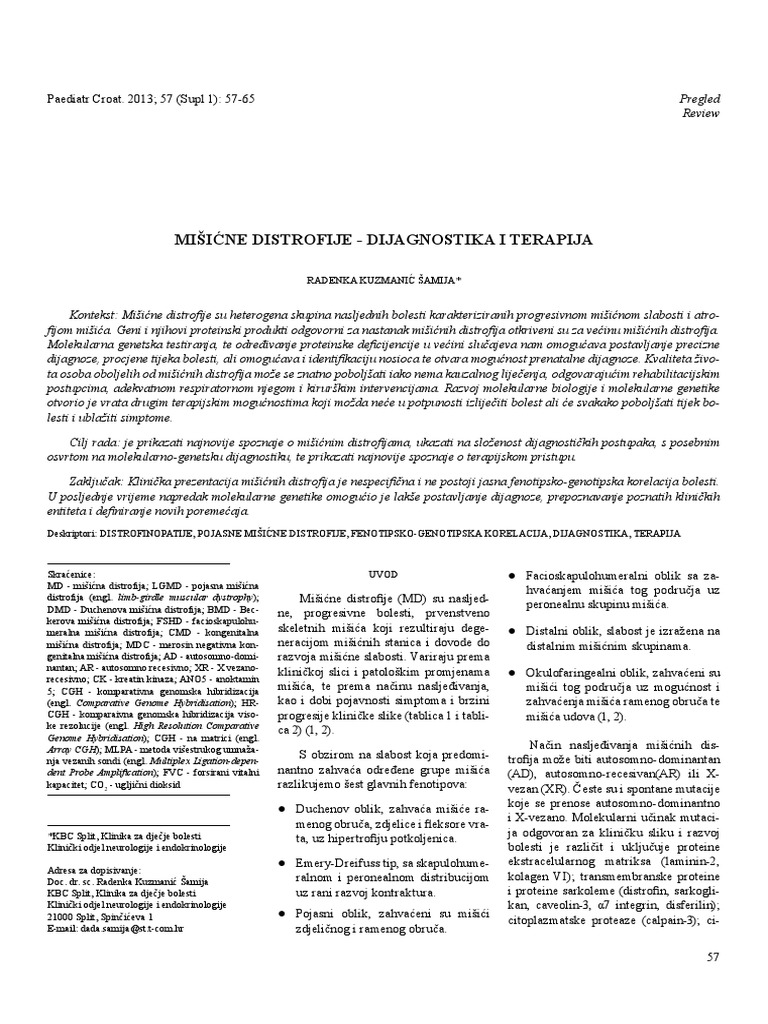 Misic Distrofija Novo PDF | PDF
