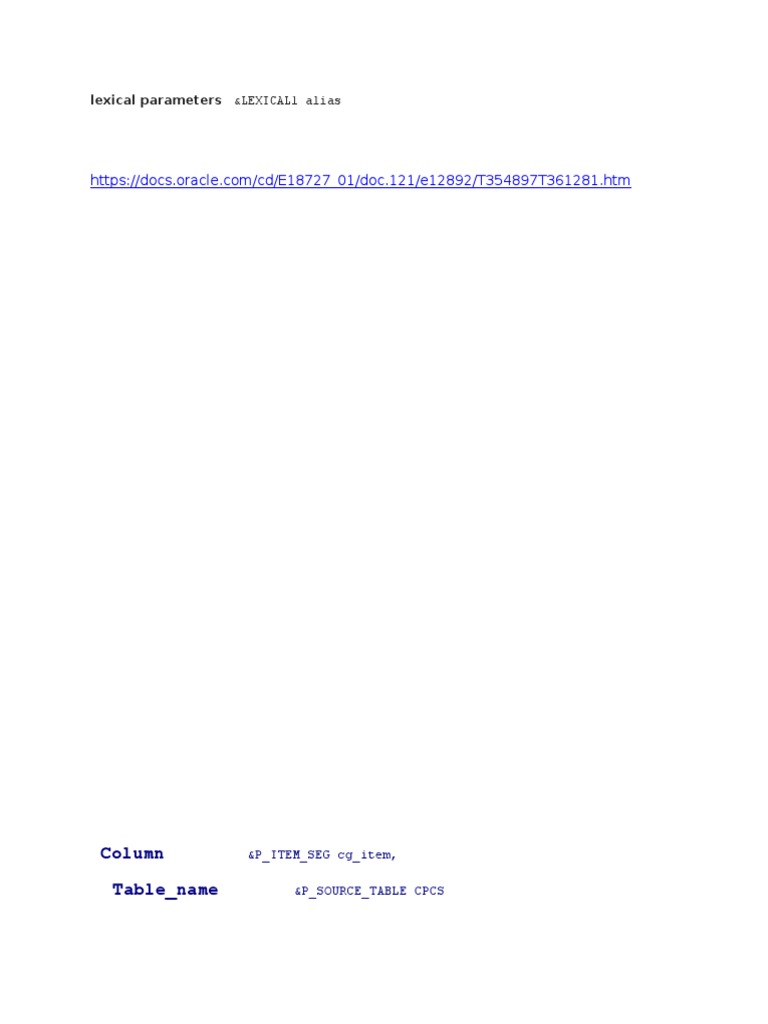 Flexfield - Parameter For Oracle Reports | PDF | Inventory | Economies