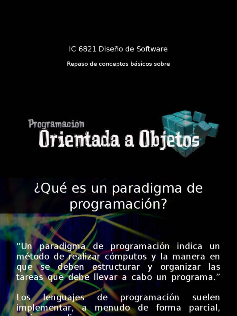 Tema 01-Repaso Conceptos Básicos de POO | PDF | Objeto (informática) | Programación orientada a ...