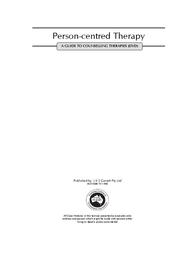 Person Centred Therapy PDF | PDF