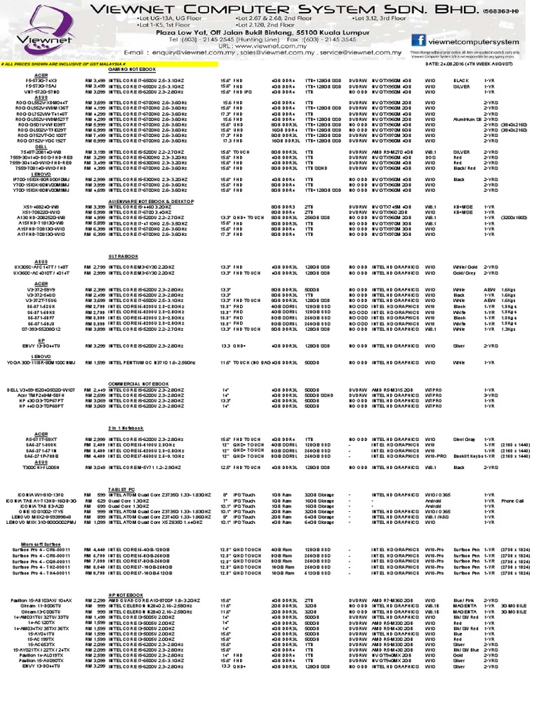 Price | PDF | Intel | Computer Related Introductions