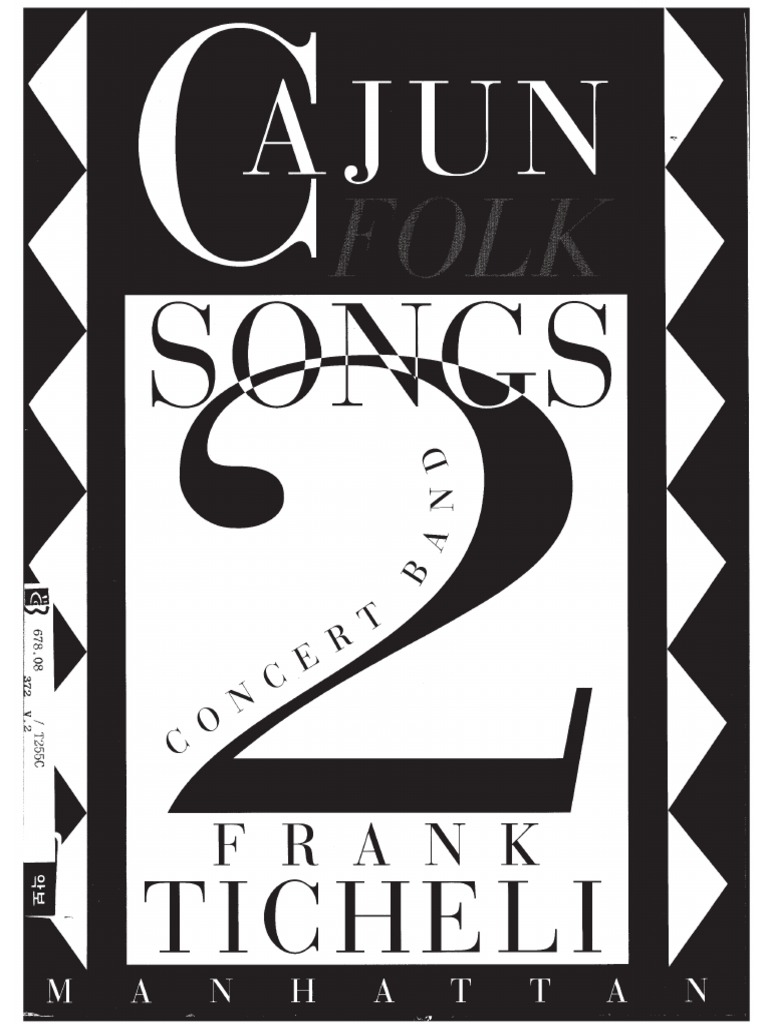 Cajun Folk Songs II - Cover | PDF