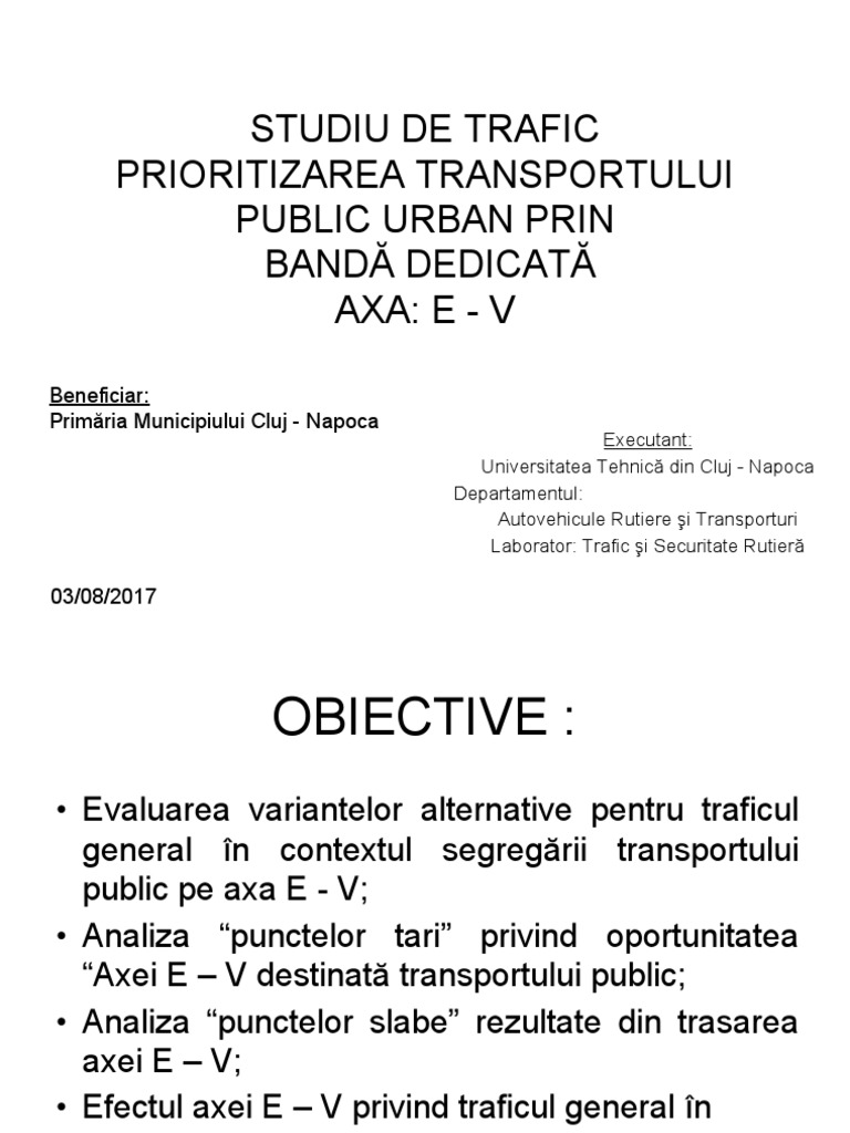 Studiu de Trafic 08 03 Cluj | PDF