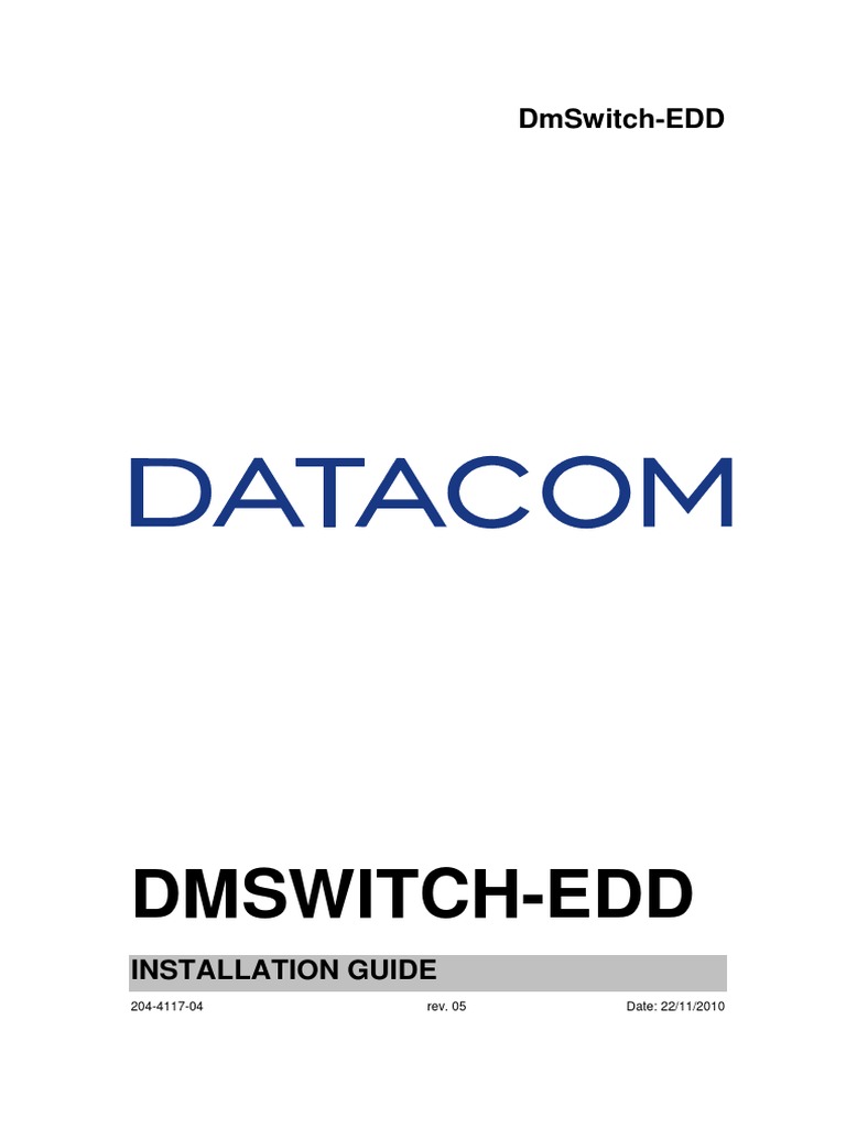 204-4117-04 - DmSwitch EDD SII - Installation Guide | PDF | Electrical ...