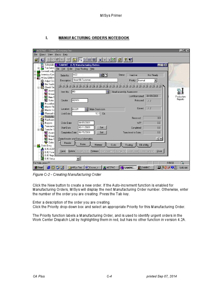 MISys - Guide - Level 2 A.3 PDF | PDF | Filename | Inventory