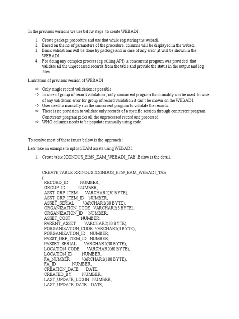 WebADI New Features | PDF | Pl/Sql | Application Programming Interface