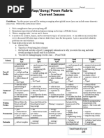 Vocal PERFORMANCE RUBRIC | PDF | Singing | Pitch (Music)