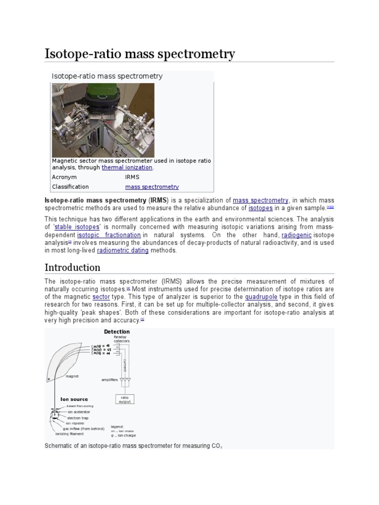 Isotope-Ratio Mass Spectrometry | PDF | Mass Spectrometry | Atomic Physics