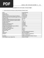 Storage Tank Data Sheet | PDF | Roof | Mechanical Engineering