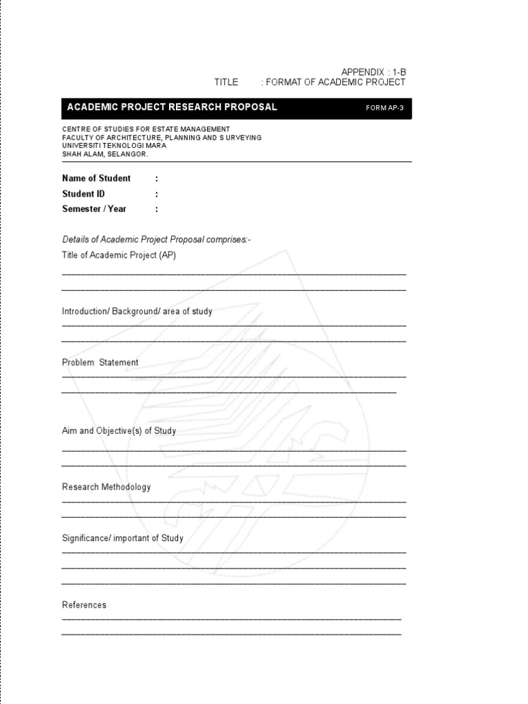 Academic Project Proposal Template | PDF | Art