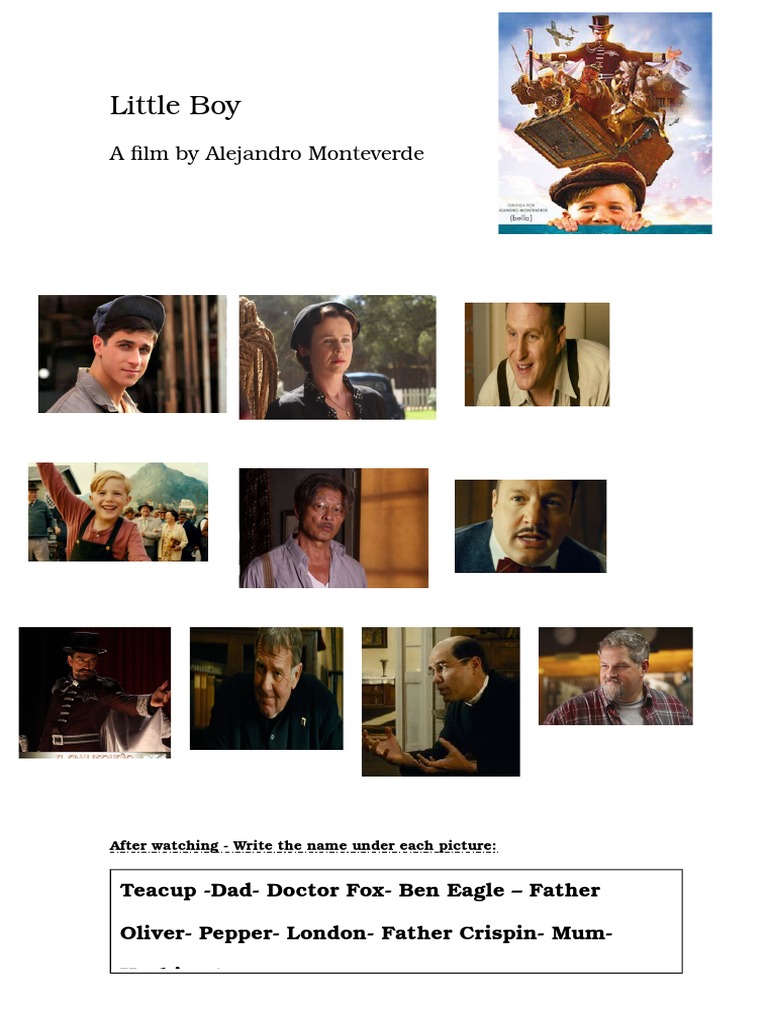 Little Boy Worksheet | PDF | Leisure