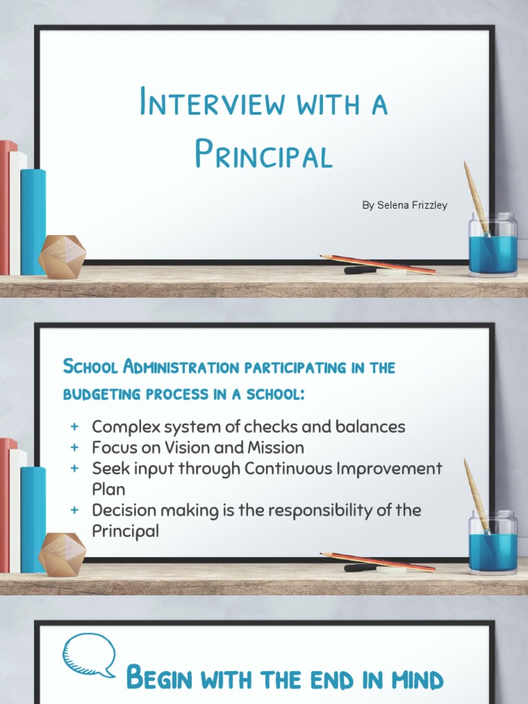 Interview With Principal | PDF