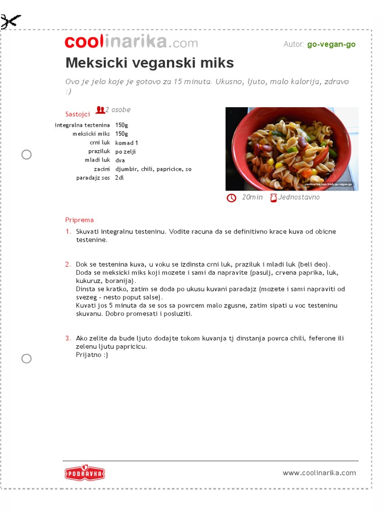 Meksicki Veganski Miks | PDF
