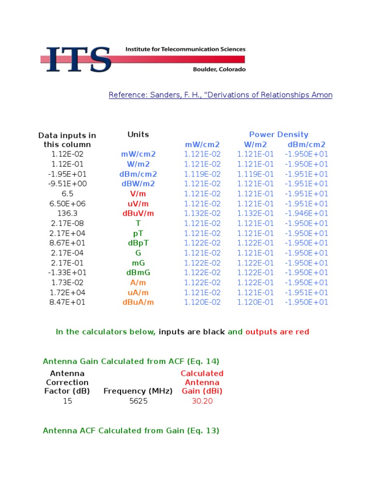 Fs Calculator | PDF | Decibel | Radio Technology