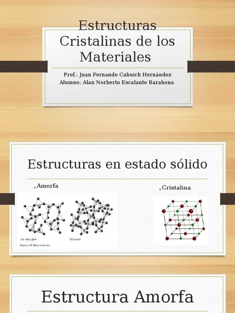 Estructuras Cristalinas de Los Materiales | PDF | Cristal | Estructura ...
